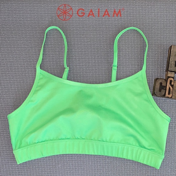 GAIAM | Tops | Gaiam Yoga Bra In Lime Green | Poshmark